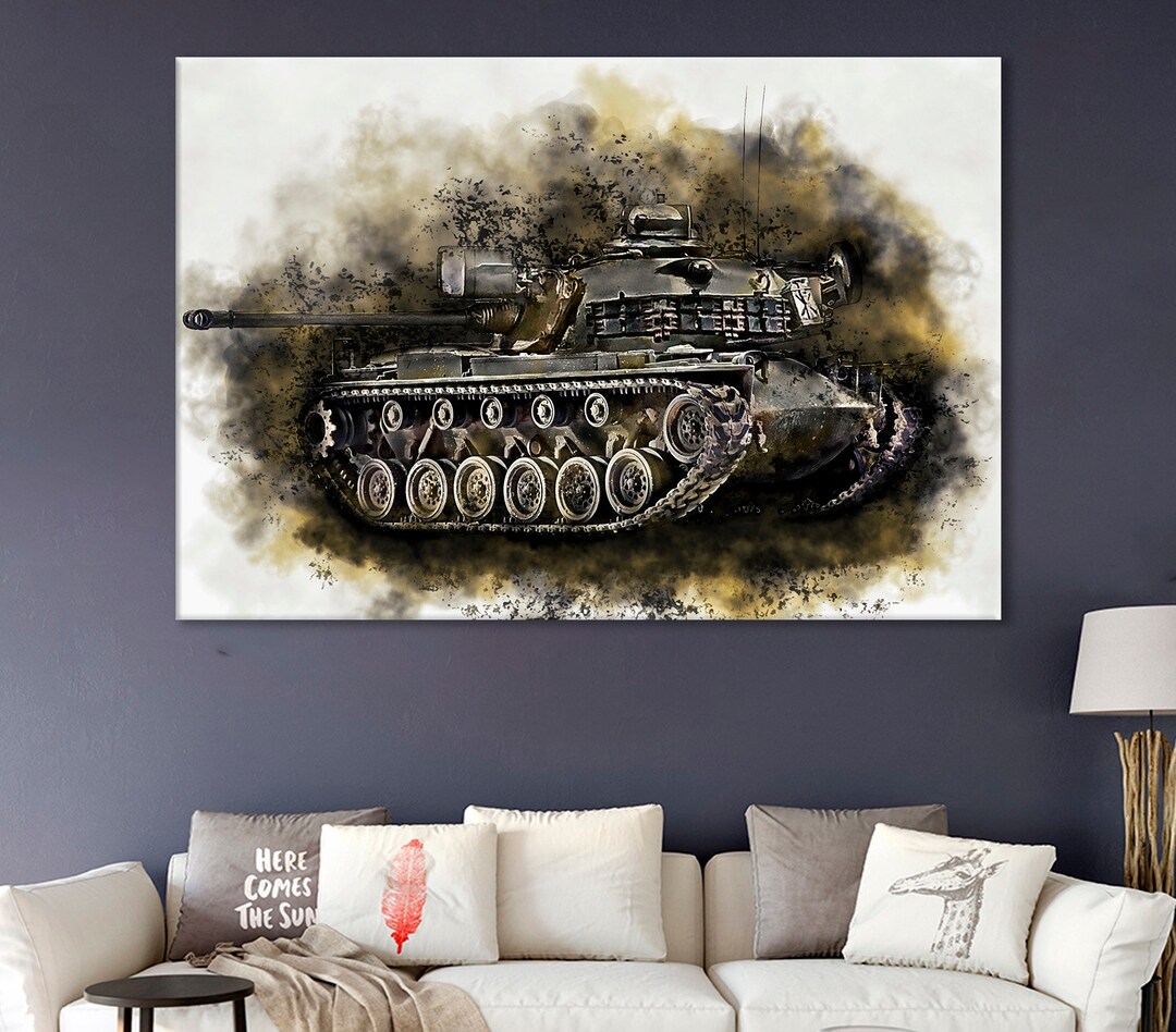 M48 Patton Canvas Print, M48 Poster, Vietnam War Tank Wall Decor ...