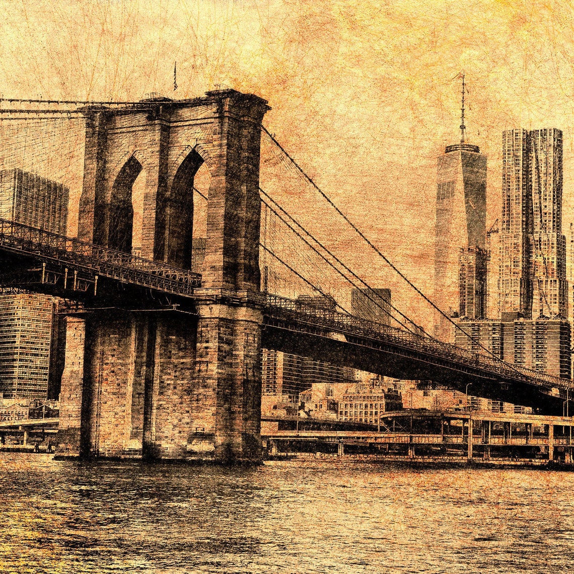 Brooklyn Bridge Canvas Print Brooklyn Bridge Poster Brooklyn - Etsy UK
