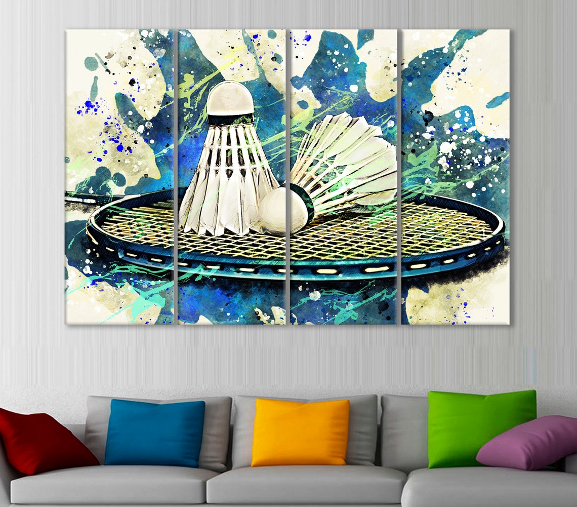 Badminton Shuttlecock Canvas Print: Sports Wall Art Decor - Etsy