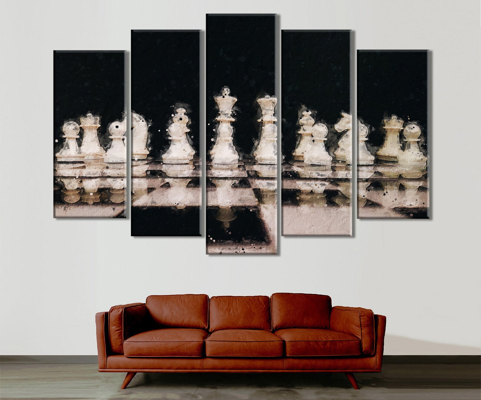 Chessboard Canvas Print Chess Wall Decor Checkerboard Art | Etsy