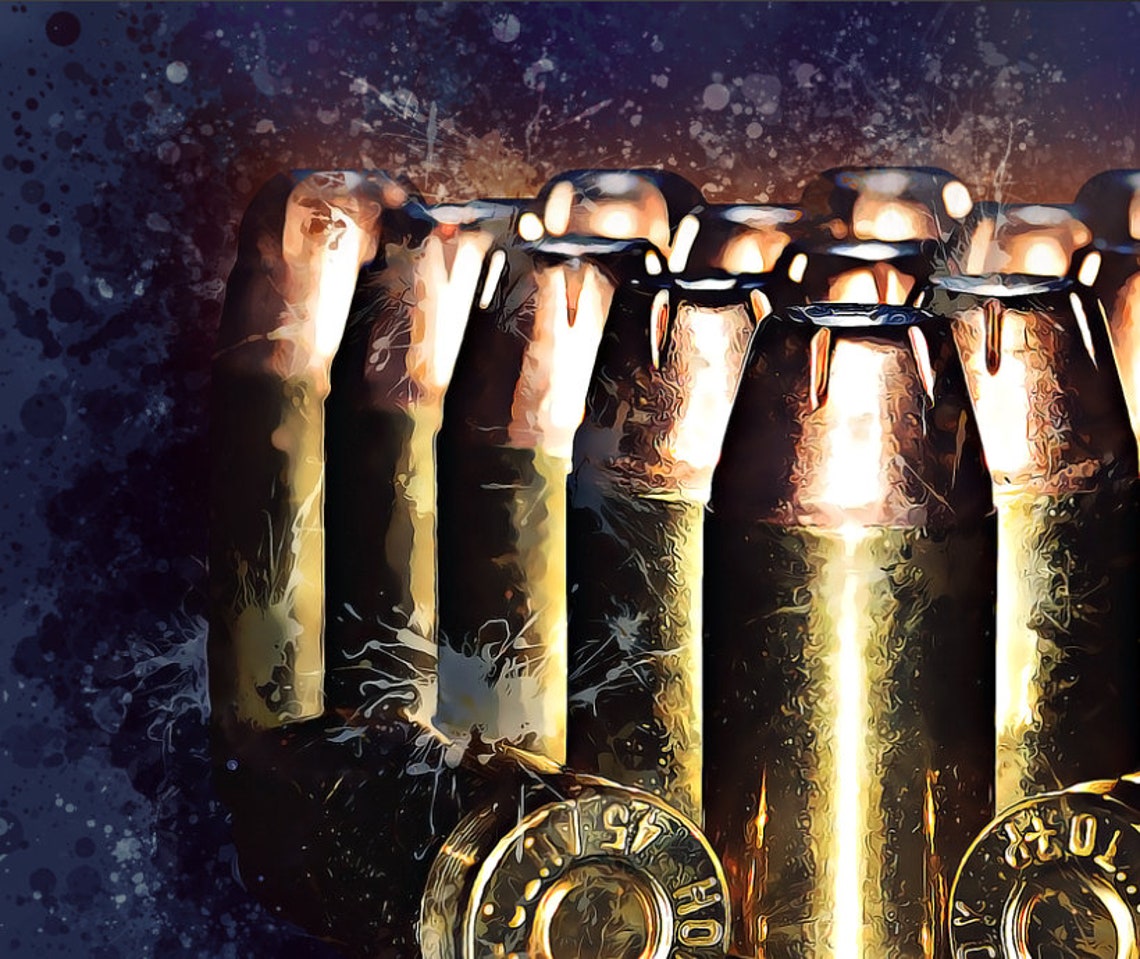 Bullets Wall DecorHigh Quality Canvas Print Bullets Abstract | Etsy