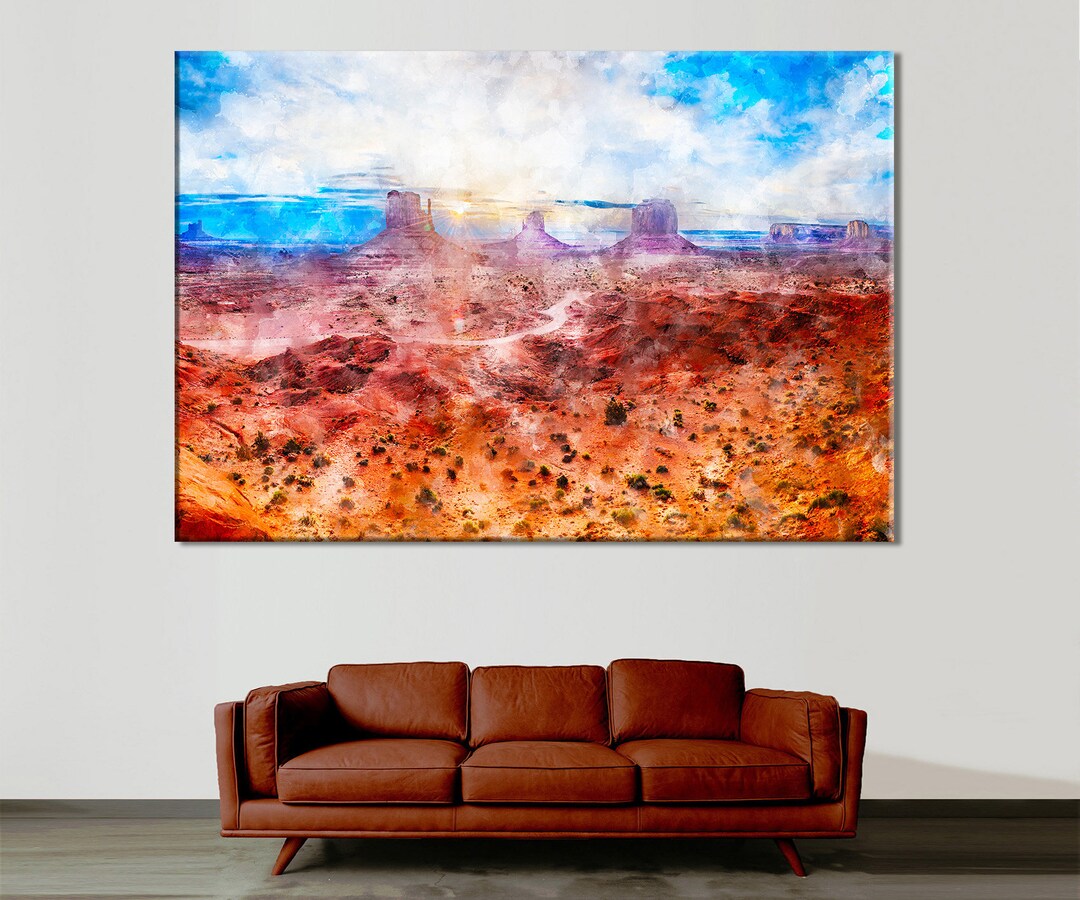Monument Valley Canvas, Monument Valley Print, Monument Valley Wall ...