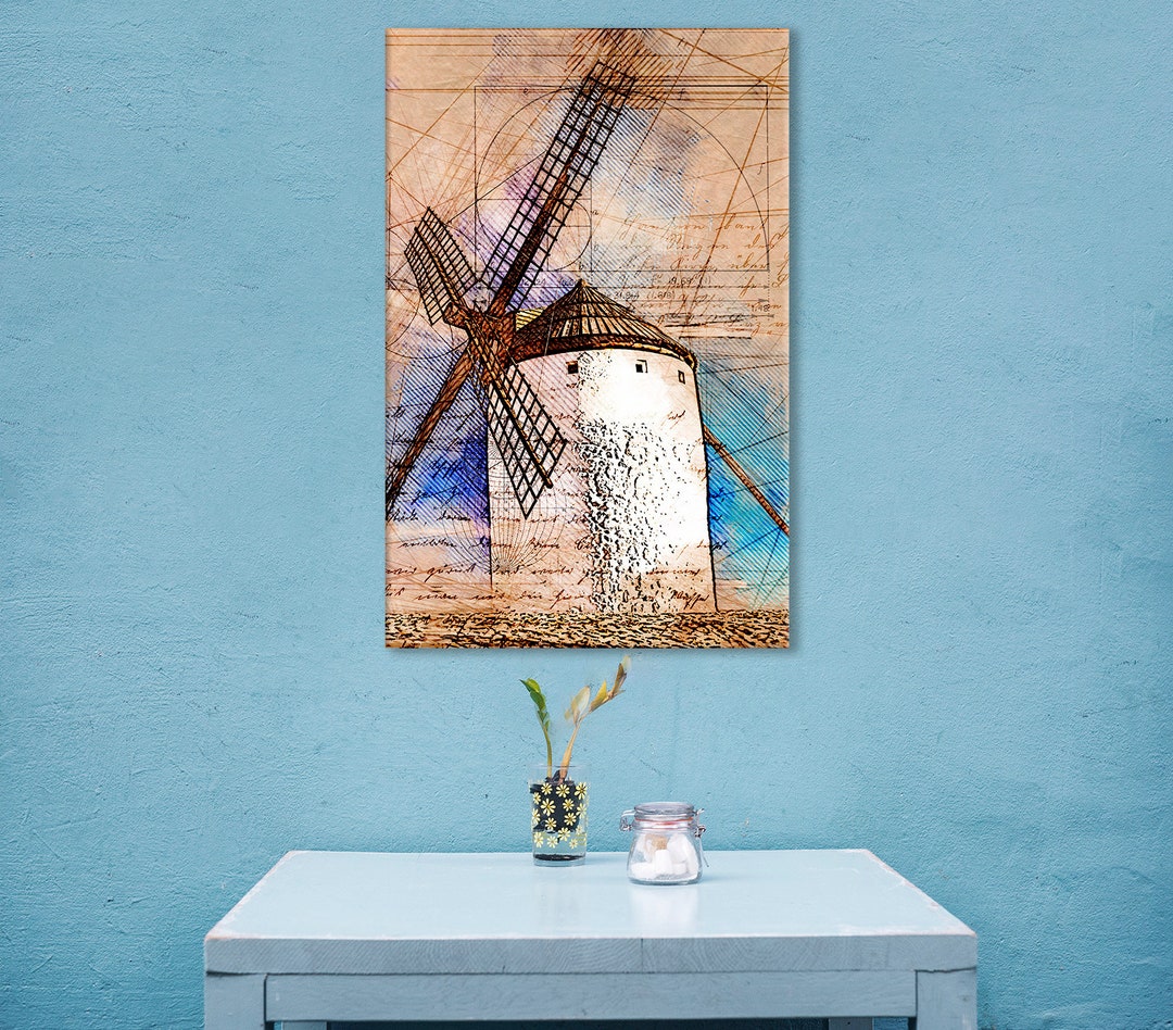 Old Mill Canvas Art, Mill Artwork Print, Old Mill Wall Decor, Mill ...