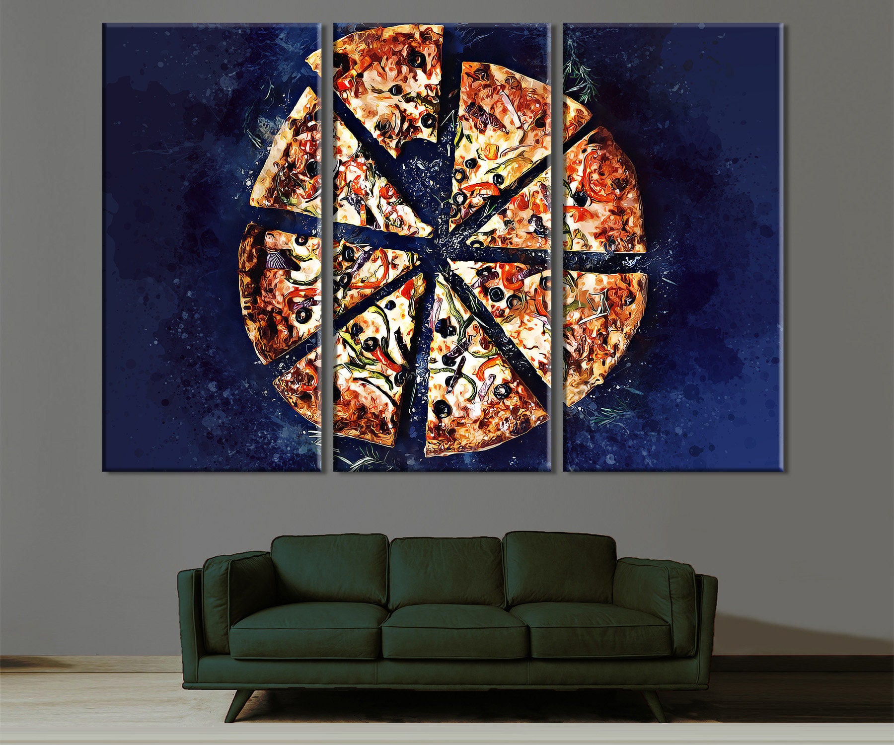 Pizza Wall Art Kitchen Room Decor Restaurant Wall Art - Etsy