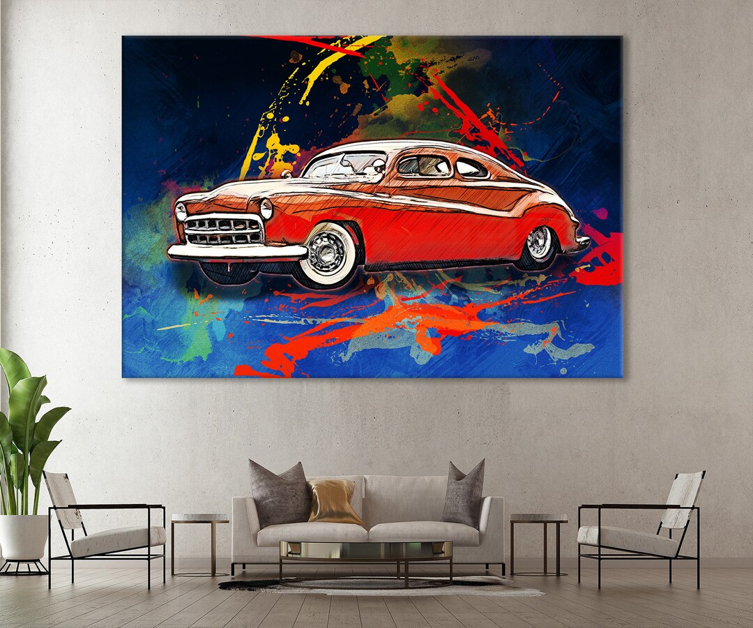 1941 Ford Custom Coupe Canvas, Ford Print, Retro Car Painting - Etsy