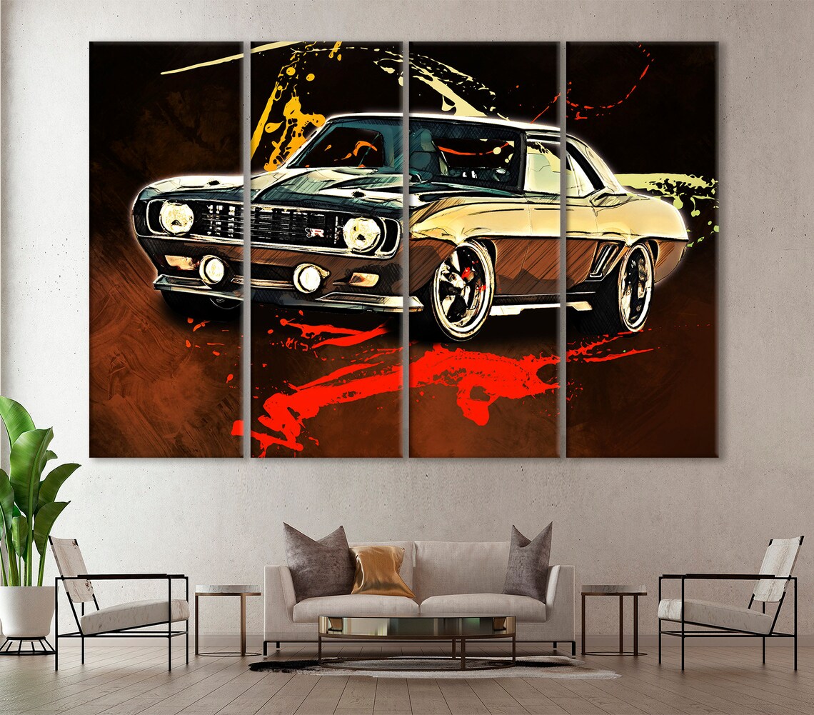 Chevrolet Camaro Print Muscle Car Canvas Camaro Poster - Etsy Canada
