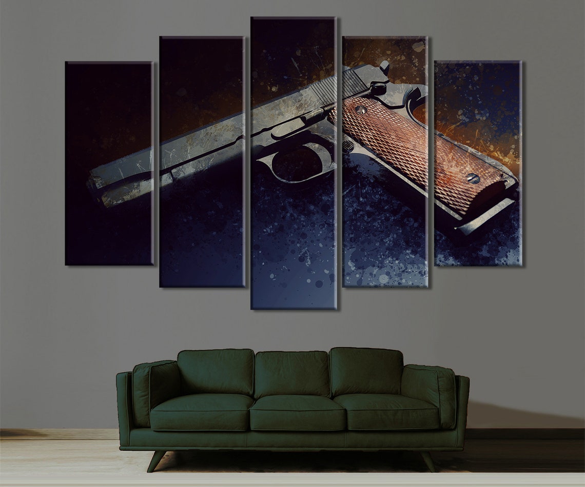 Colt M1911 Print Weapon Canvas High Quality Canvas Print | Etsy