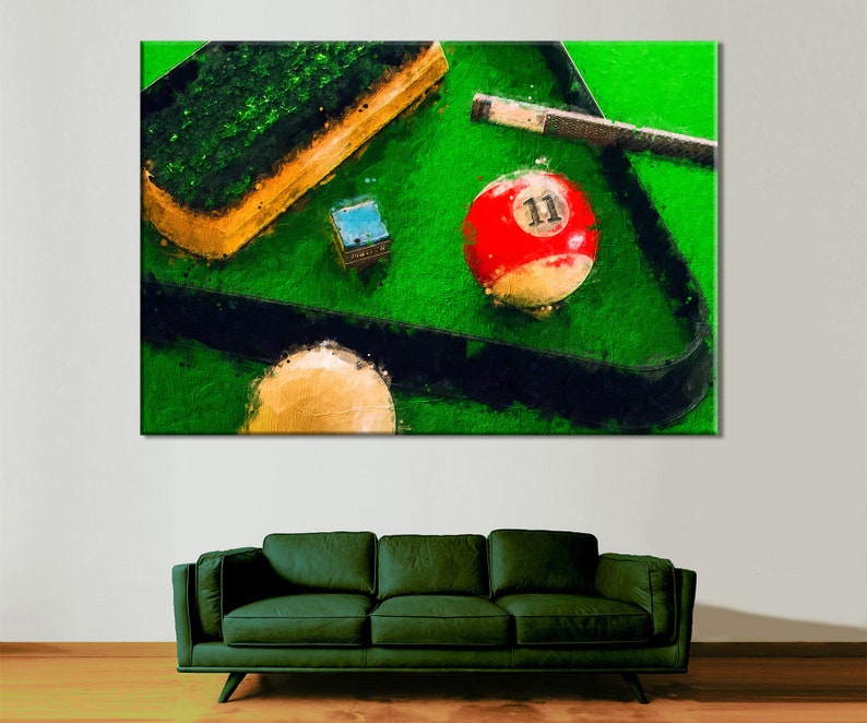 Billiards Pool Canvas Pool Table Wall Art Billiards Print - Etsy