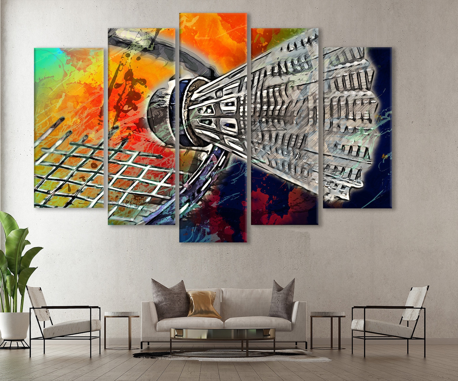 Badminton Canvas Badminton Wall Art Badminton Racket Print | Etsy