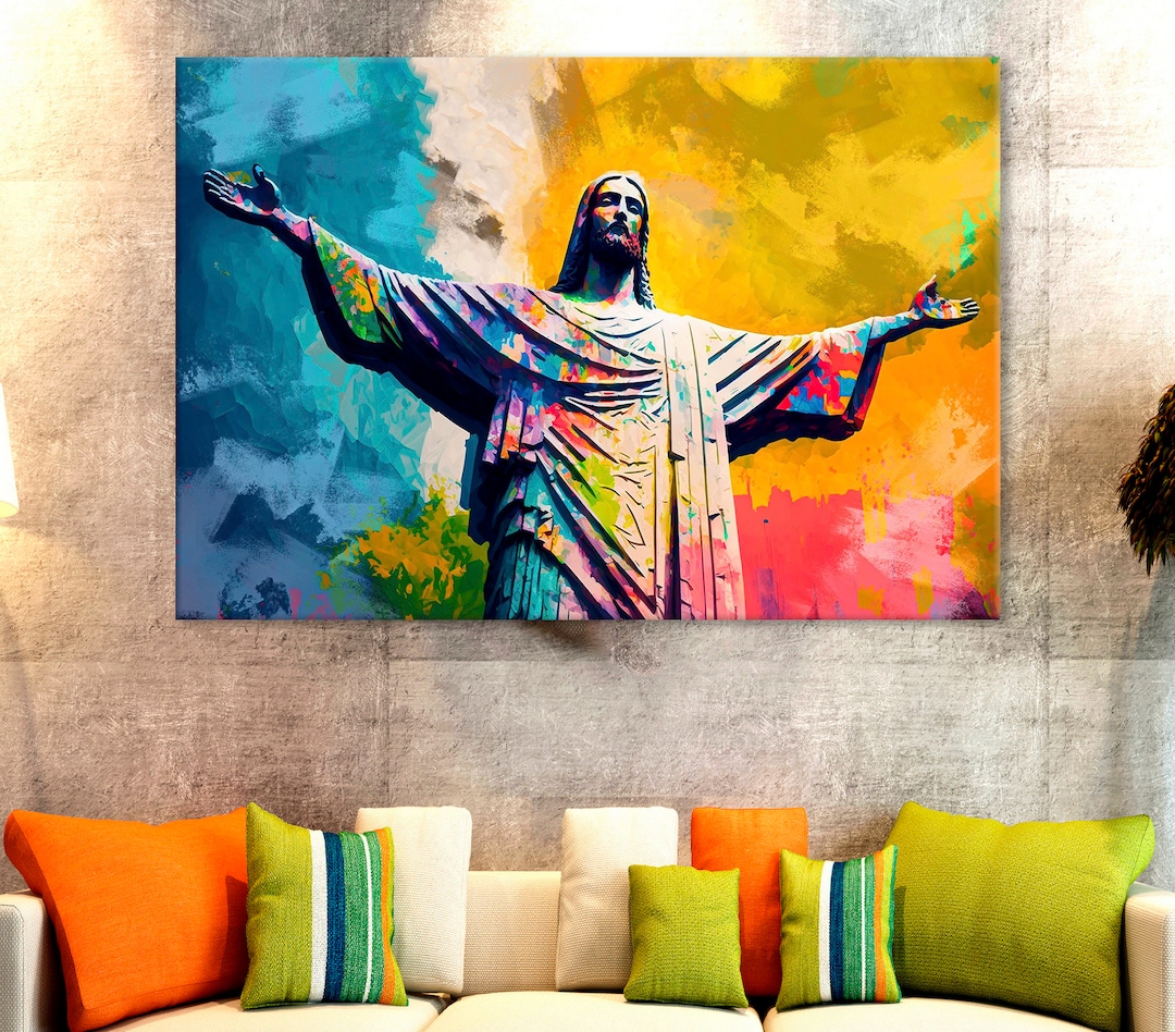 Jesus Abstract Art, Christ the Redeemer Artwork, Jesus Christ Wall ...