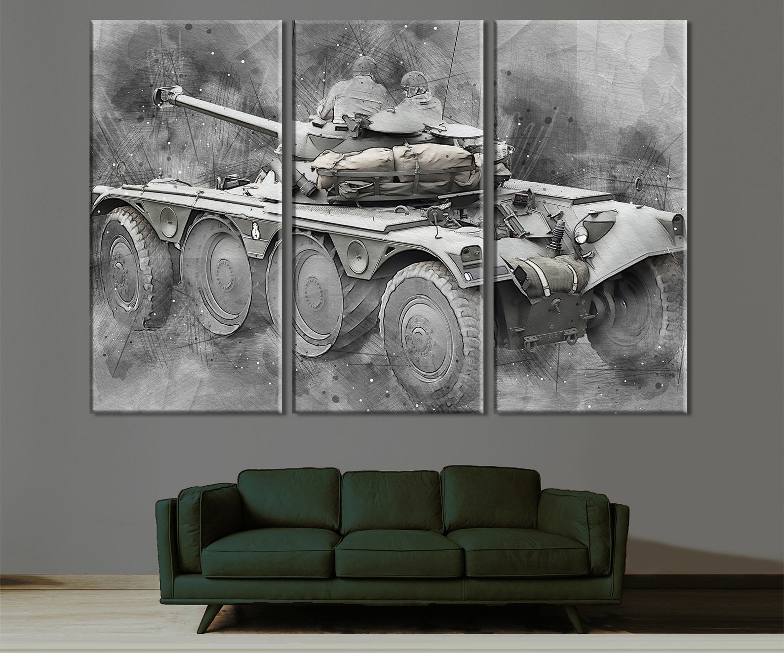 French Tank E.B.R. 75 Canvas Print Panhard EBR Tank Poster | Etsy