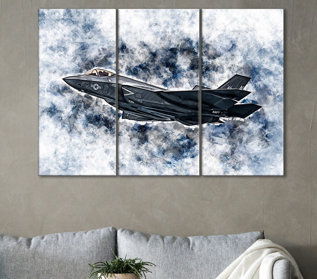 Lockheed Martin F-35 Lightning II Canvas, Aviation Print, F-35 Gift ...