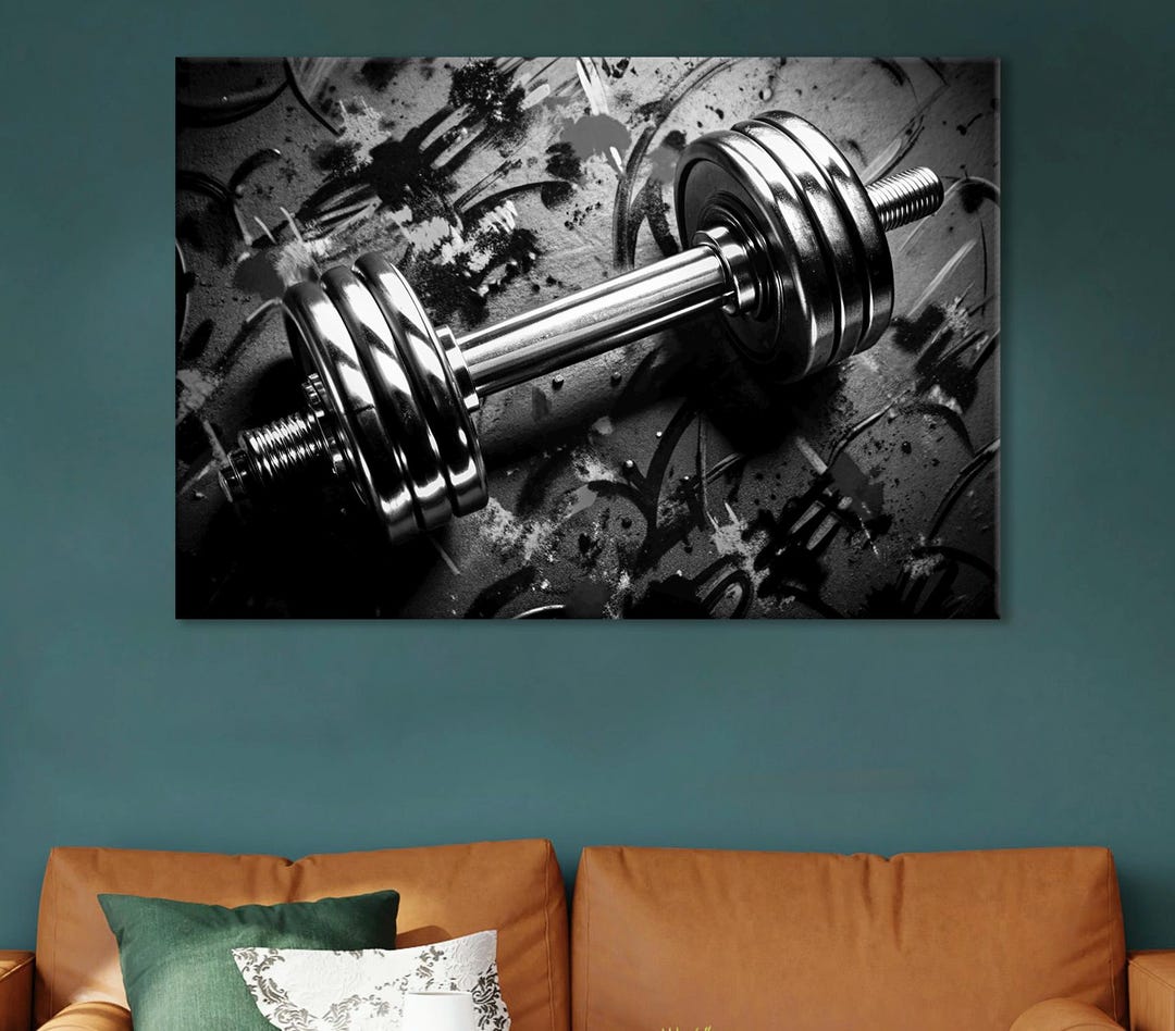 Dumbbell Canvas Print: Gym Wall Art Decor - Etsy