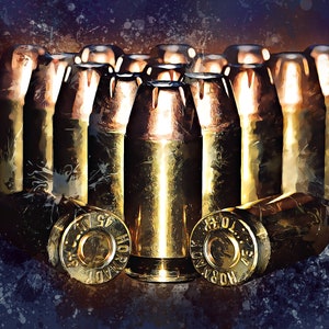 Bullets Wall Decor,high Quality Canvas Print, Bullets Abstract Painting ...