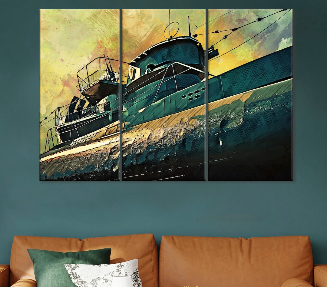 German U-boat Type VII C41 Submarine Canvas Print, U-boat Poster ...