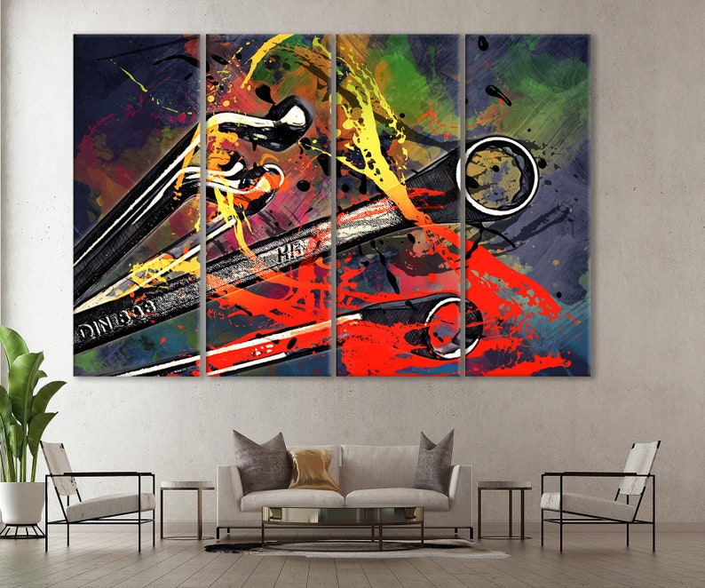 Spanners Canvas Tool Wall Decor Keys Print Mechanic Unique - Etsy