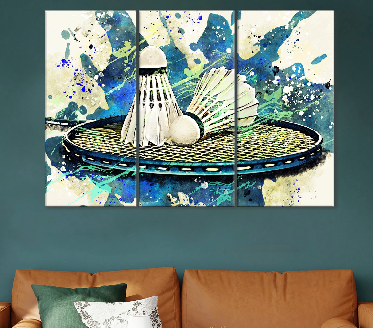 Badminton Shuttlecock Canvas Print: Sports Wall Art Decor - Etsy