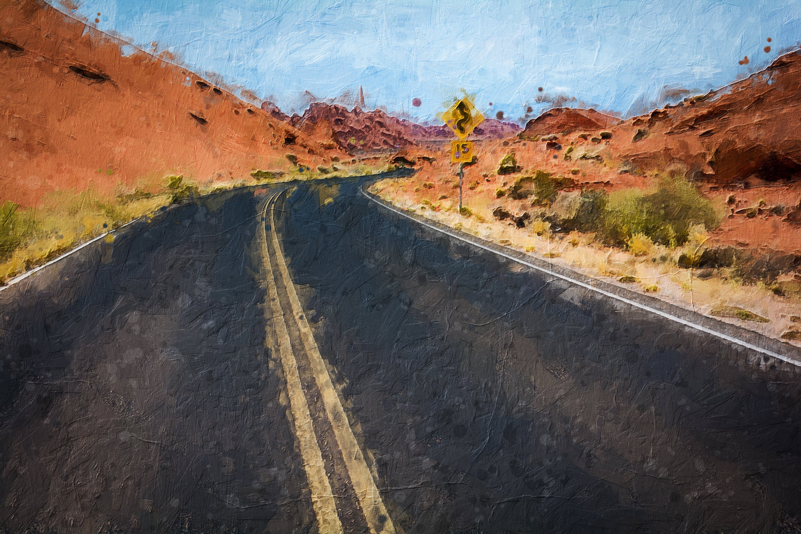 Highway Print Highway Canvas Home Wall Decor Road Canvas - Etsy Australia