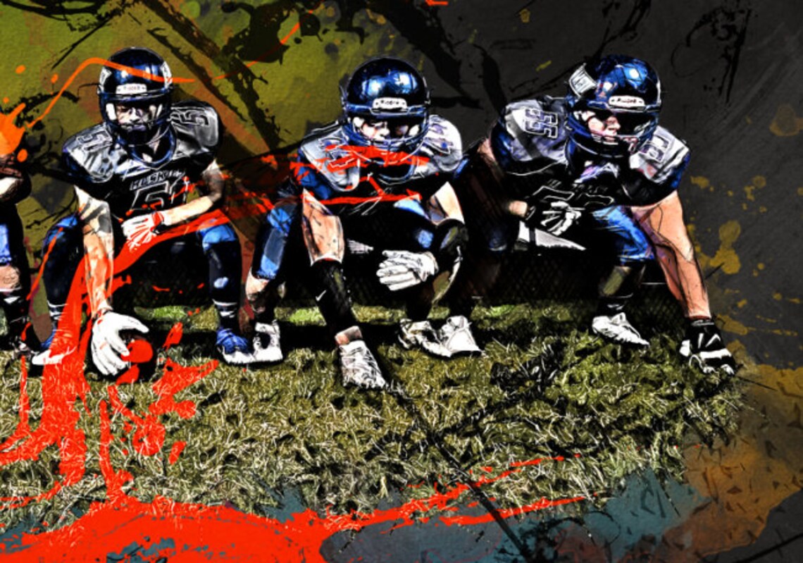 Football Team Canvas Art Football Wall Decor Football Print - Etsy