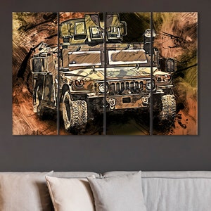 Humvee Military Vehicle Canvas Print: US Army Veteran Gift - Etsy
