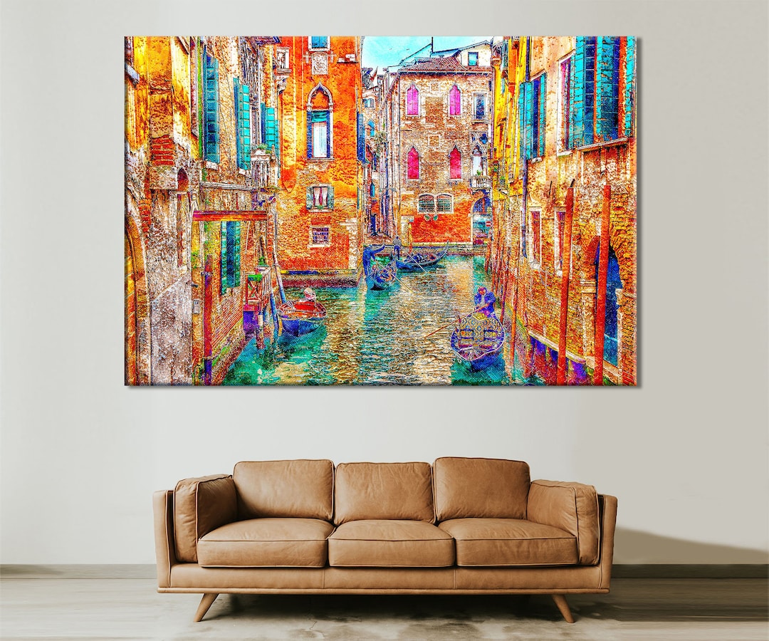 Venice Italy Canvas Print: Colorful Architecture Wall Art - Etsy