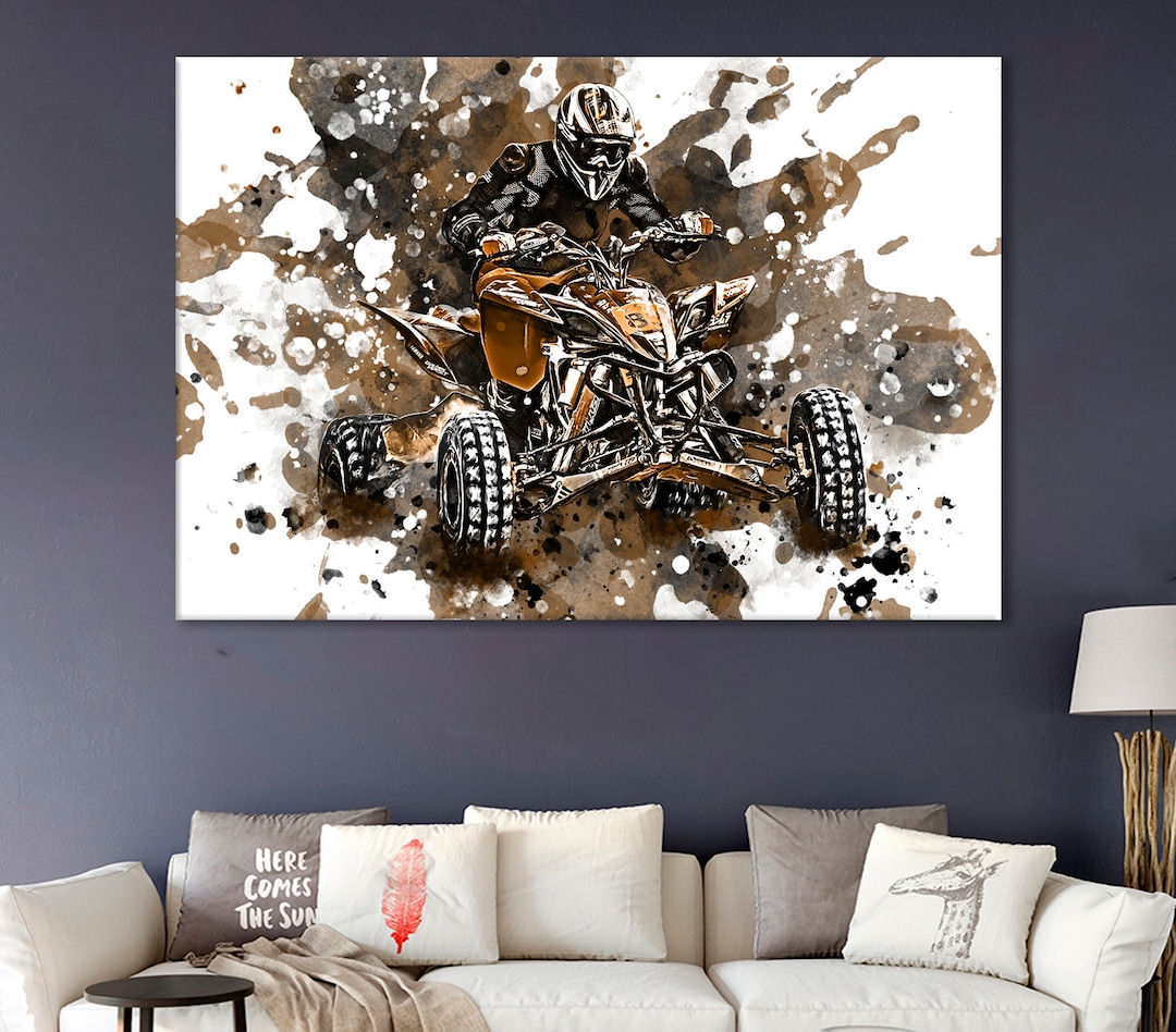 Quad ATV Artwork, ATV Quad Bike Print, Atv Racing Wall Decor, ATV Quad ...