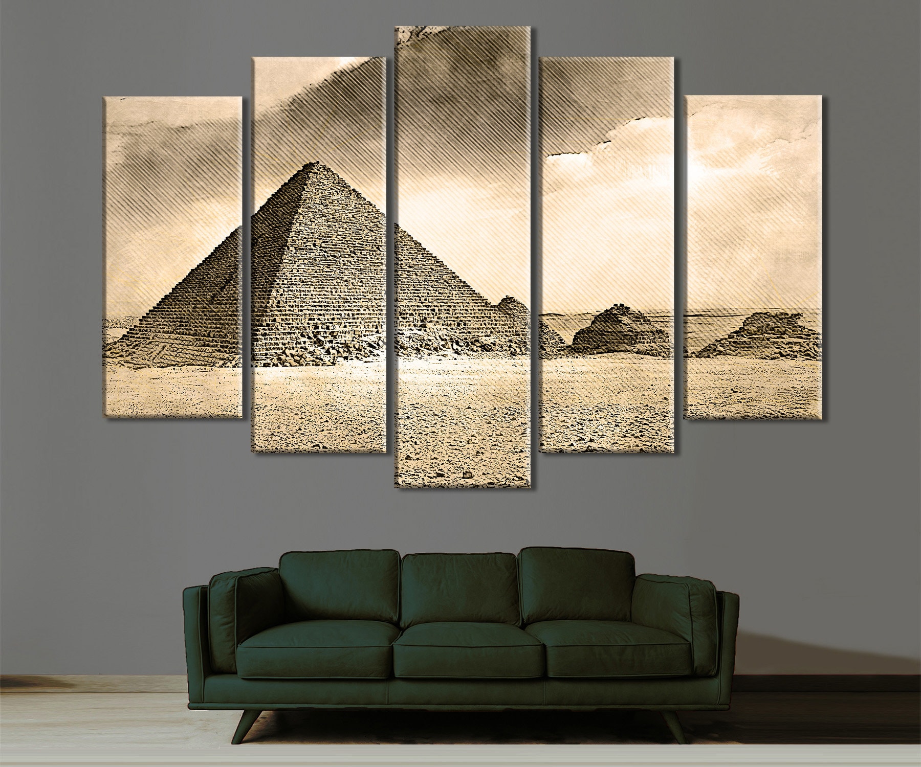 Egyptian Pyramids Canvas Egyptian Pyramids Wall Decor Egypt - Etsy