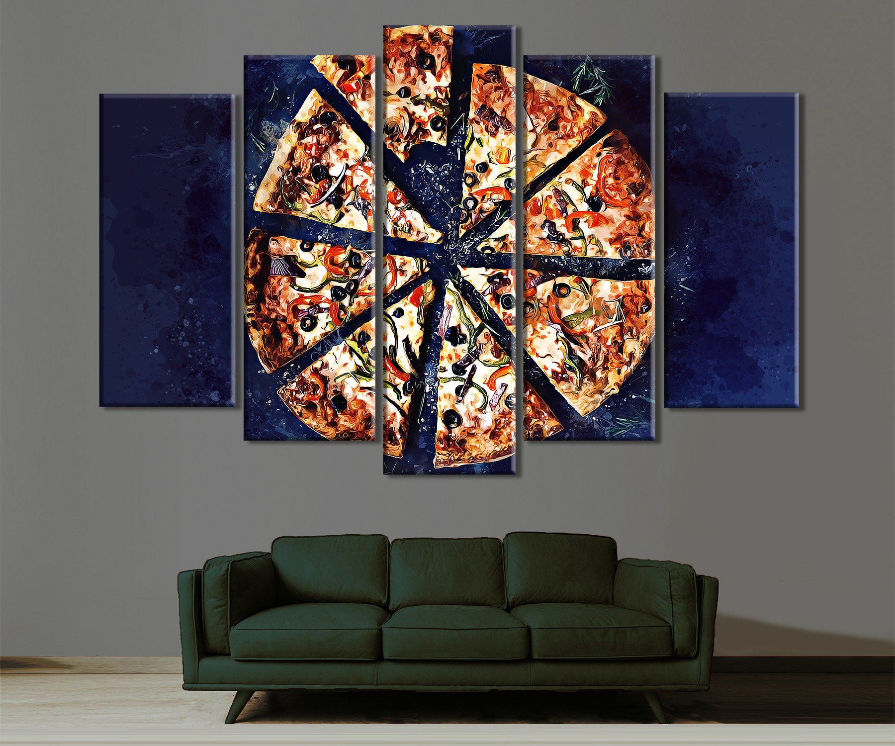 Pizza Wall Art Kitchen Room Decor Restaurant Wall Art - Etsy