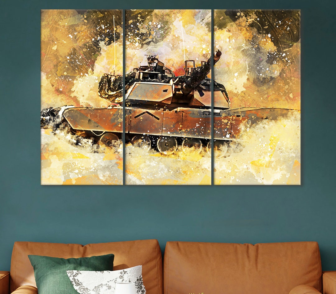 Abrams Tank Canvas, Abrams Poster, Tank Wall Decor, Army Tank Print ...