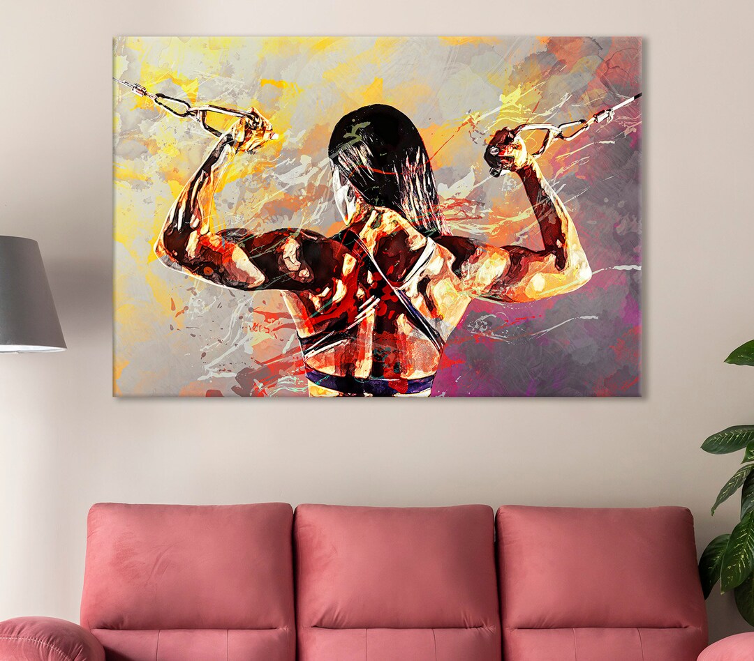 Fitness Girl Wall Art, Fitness Canvas, Gym Wall Print, Girl Gift ...