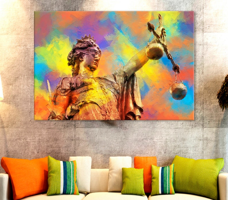 Lady Justice Wall Art Goddess of Justice Art Justitia - Etsy