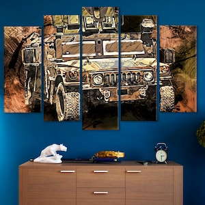 Humvee Military Vehicle Canvas Print: US Army Veteran Gift - Etsy