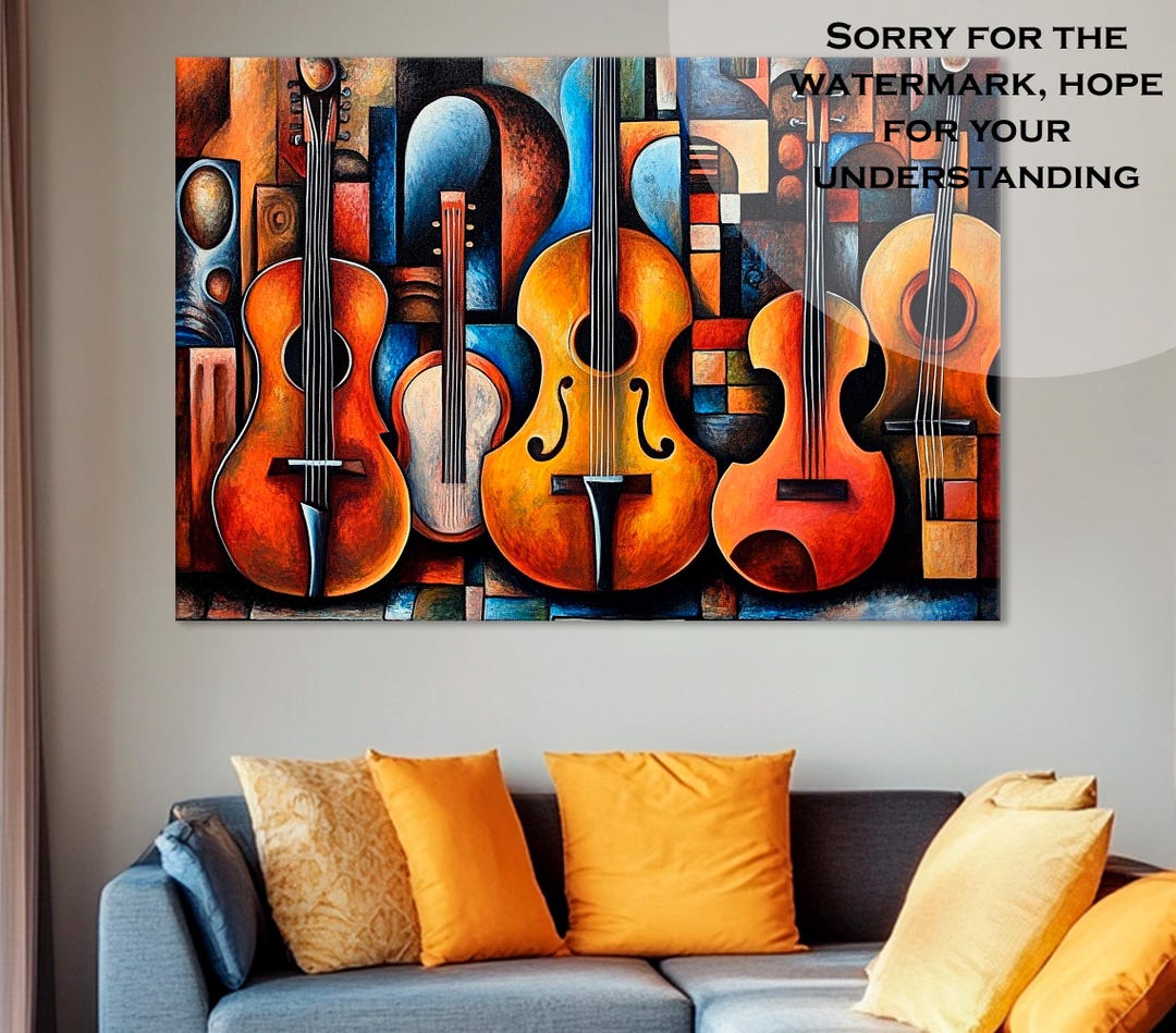 Stringed Instruments Canvas Art: Music Studio Decor - Etsy