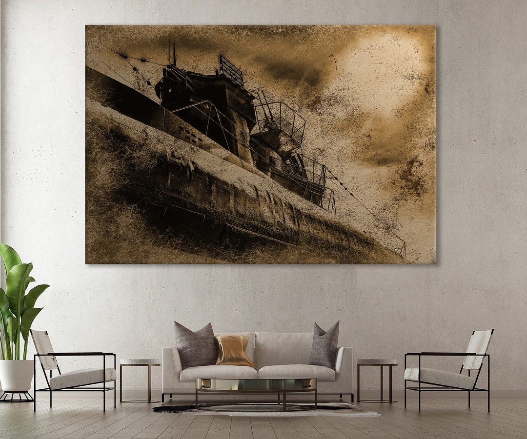 German U-boat Type VII C41 Submarine Canvas Print, U-boat Poster ...