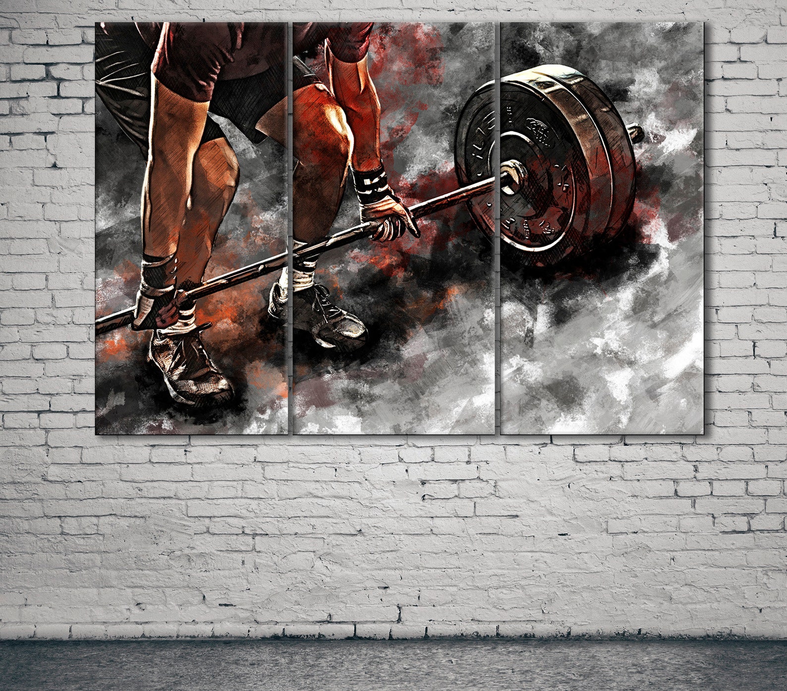 Powerlifting Artwork Weightlifter Print Deadlift Canvas - Etsy