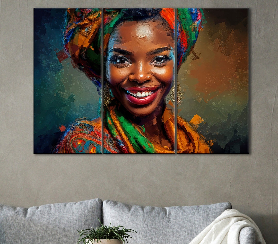 Afro Girl Wall Art Beautiful Woman Artwork Black Girl Print - Etsy