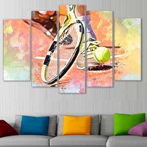 Tennis Wall Art, Tennis Racquet Artwork, Tennis Canvas Print, Sports ...