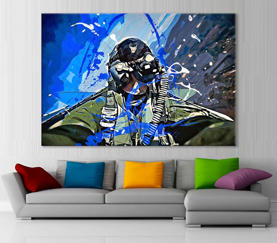 Fighter Jet Canvas Print: Air Force Pilot Wall Art - Etsy