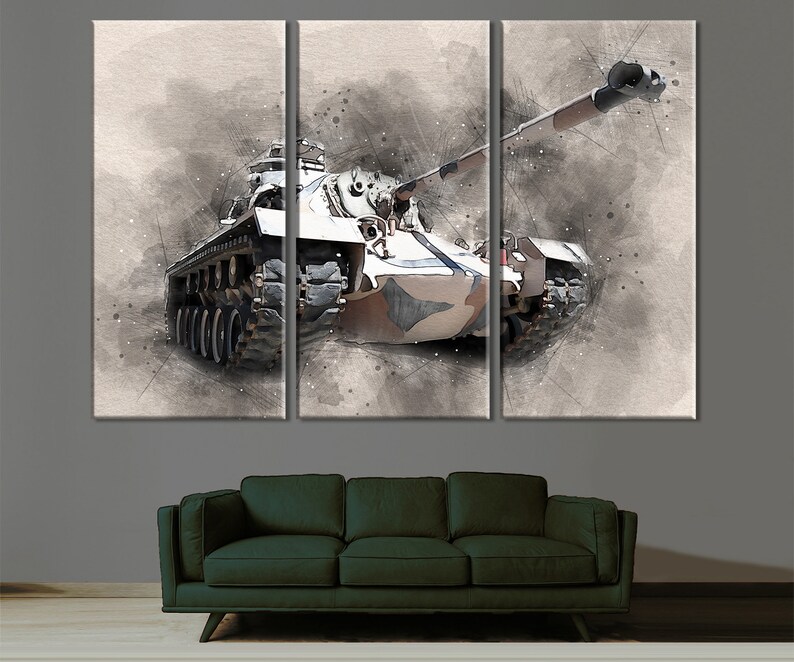 M48 Patton III Canvas Print M48 Poster Tank Wall Decor Army - Etsy