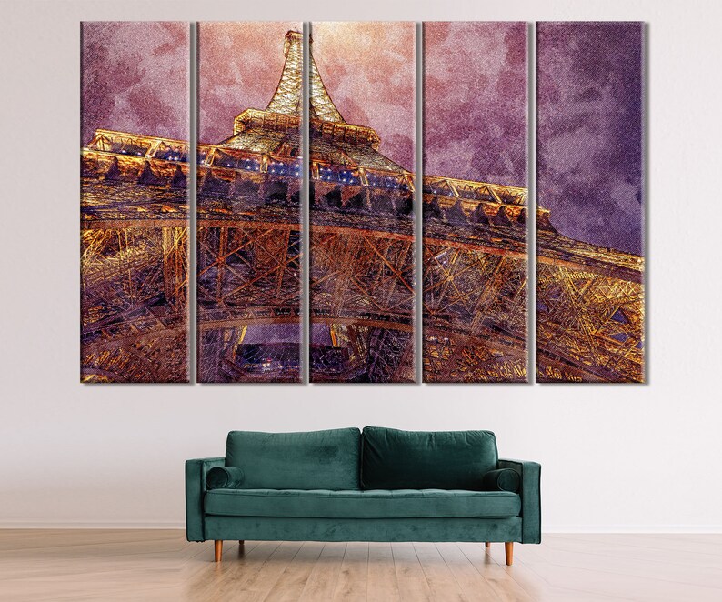 Eiffel Tower Canvas Print Paris Canvas Art Architecture Wall - Etsy