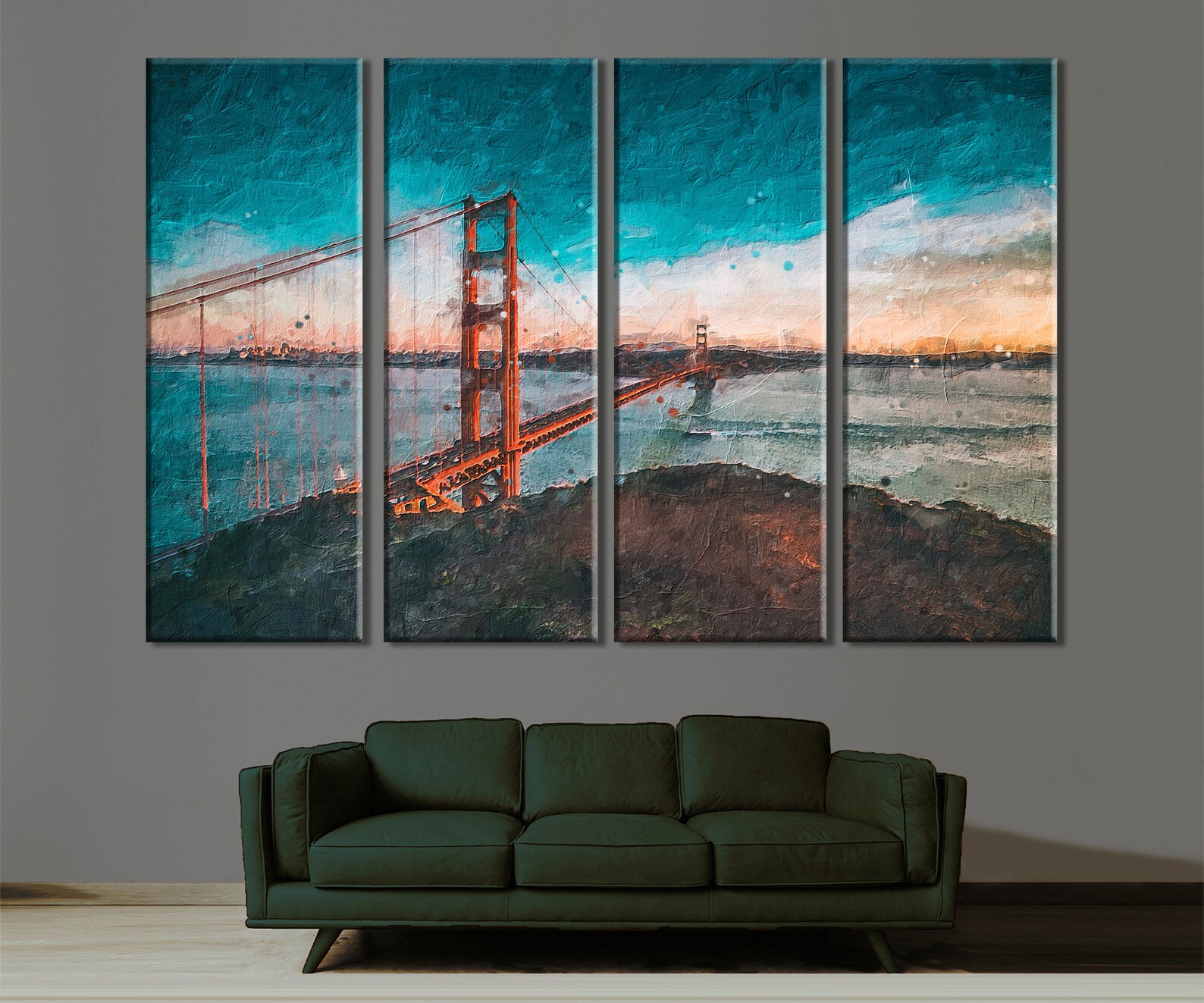 Golden Gate Bridge Canvas Home Wall Decor Bridge Print - Etsy