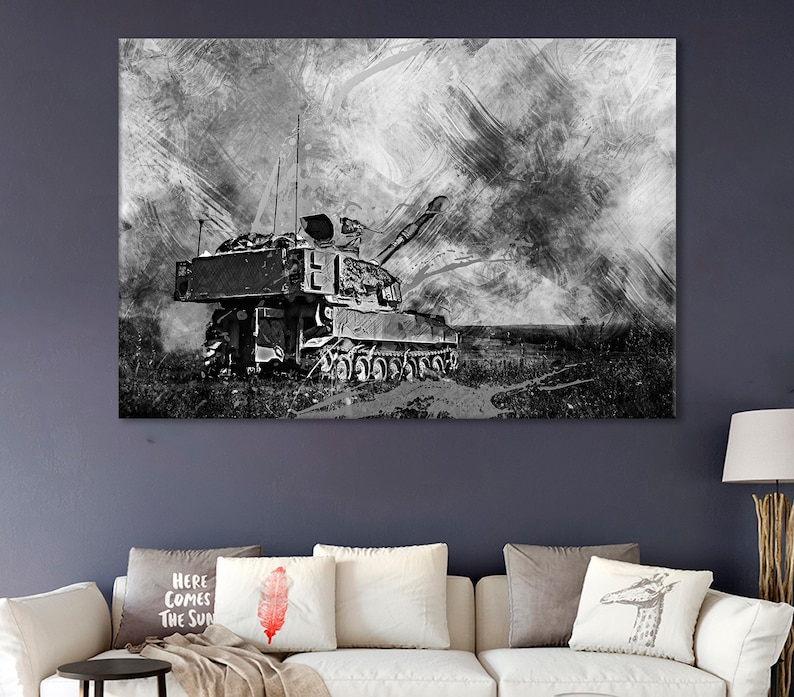 Paladin M109A6 Canvas Howitzer Poster Gray Available - Etsy