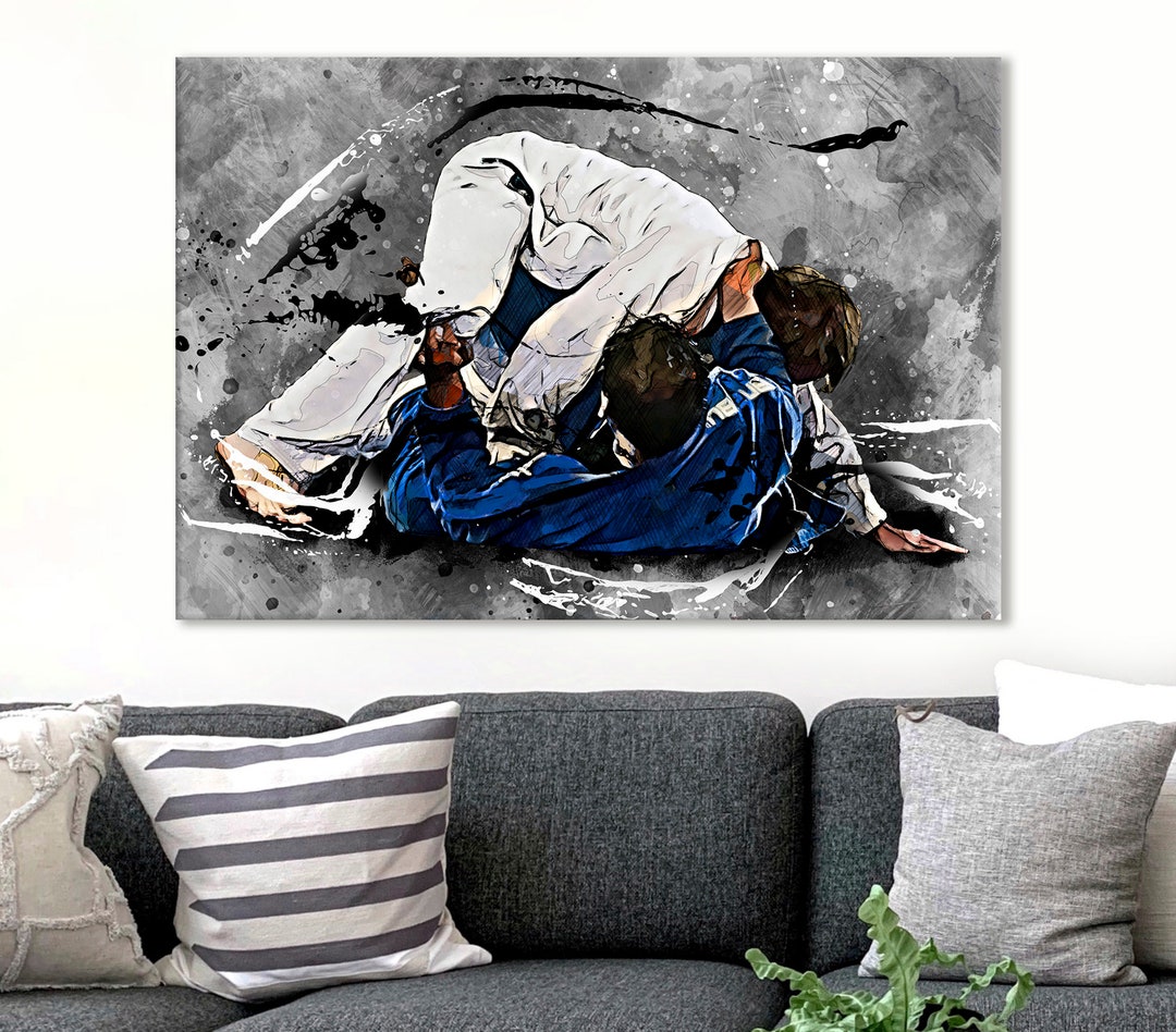 Judo Canvas, Tatami Fight Print, Judo Throw Wall Art, Contact Sport ...