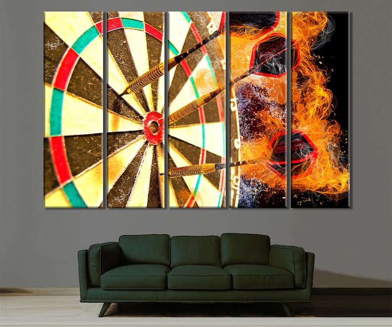 Darts Game Canvas Art Darts Wall Art Darts Print Game Room - Etsy