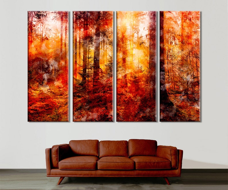Forest Canvas Forest Wall Art Home Wall Decor Trees Poster - Etsy