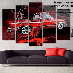 Chevrolet C10 Silverado Artwork, Car Enthusiast Gift, Garage Man Cave ...