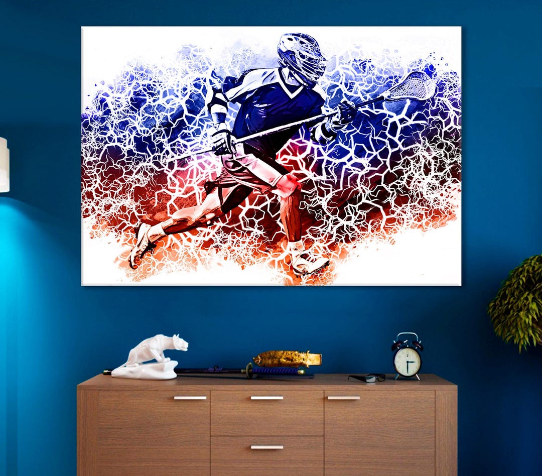 Lacrosse Artwork, Lacrosse Wall Decor, Lacrosse Print, Sports Room ...