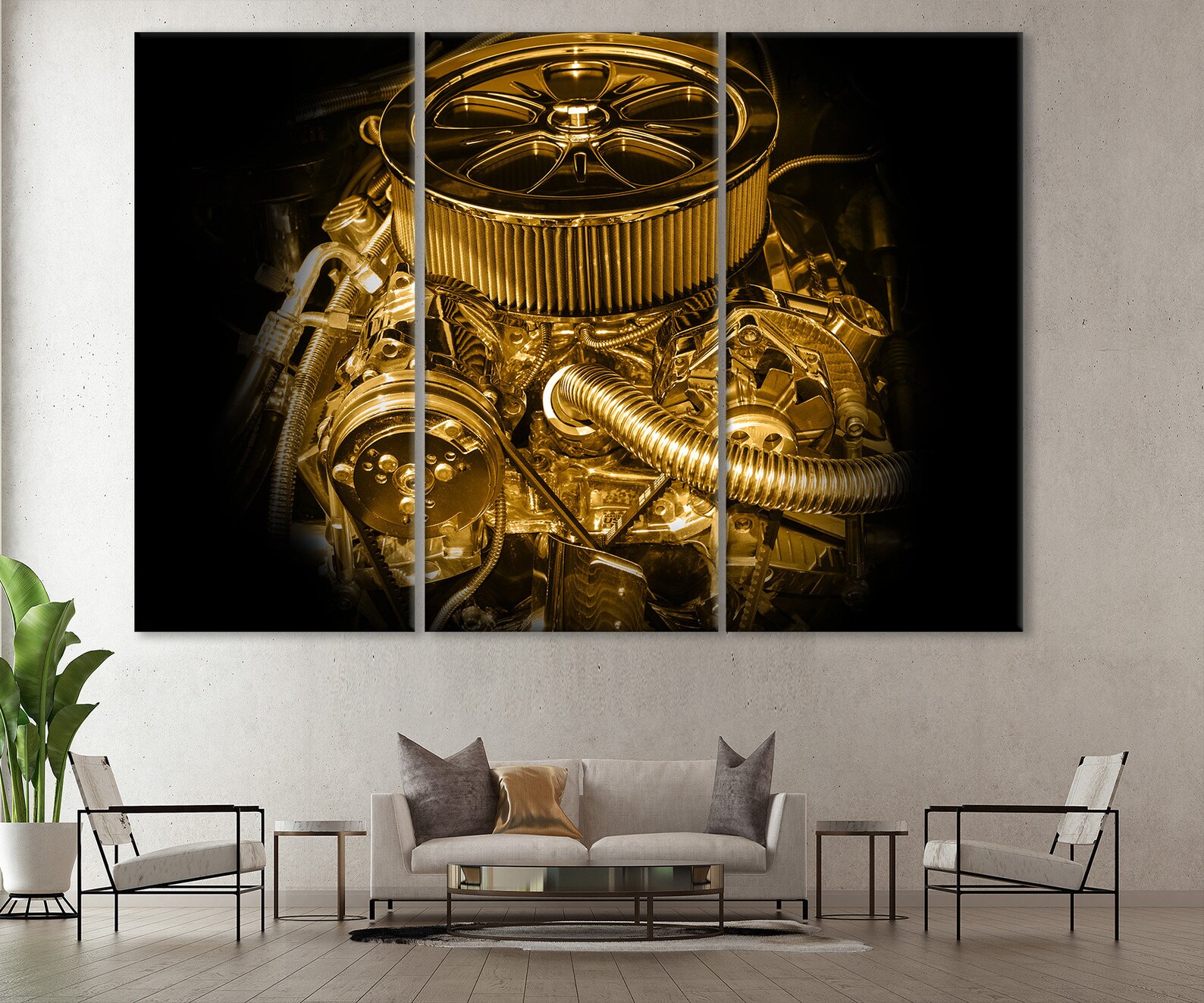 Motor Print, Engine Canvas, Motor Wall Art, Auto Mechanic Gift, Auto ...
