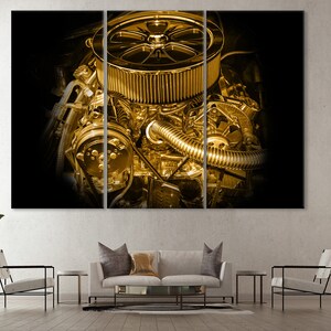Motor Print, Engine Canvas, Motor Wall Art, Auto Mechanic Gift, Auto ...