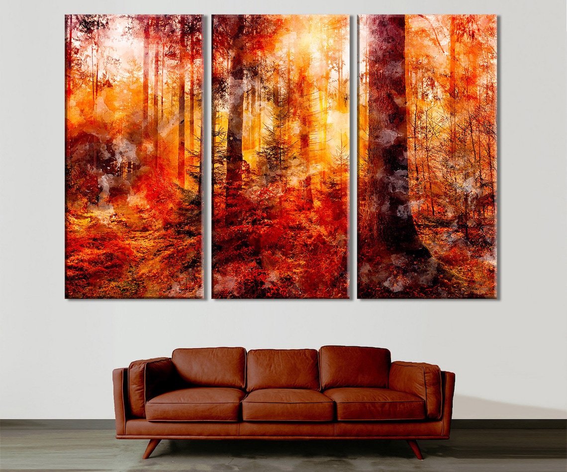 Forest Canvas Forest Wall Art Home Wall Decor Trees Poster - Etsy